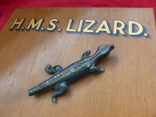 BOAS Militaria | UNIQUE WW2 ROYAL NAVY - HMS LIZARD - LARGE SHIELD FROM ...