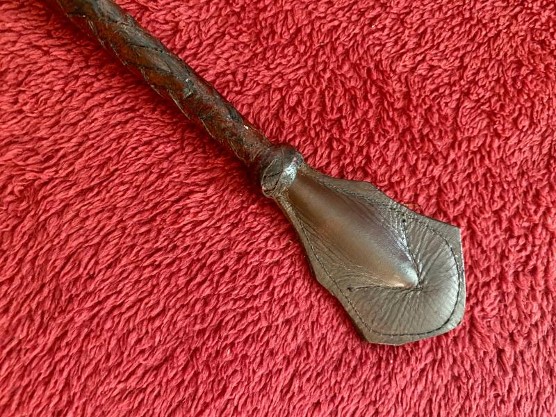 BOAS Militaria | Antique Plaited Leather Riding Crop with Concealed Blade