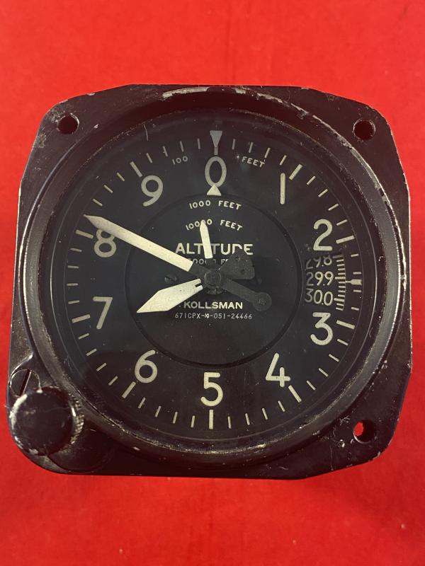 BOAS Militaria | Vintage Ex-RAF Kollsman Instrument Altitude Indicator ...