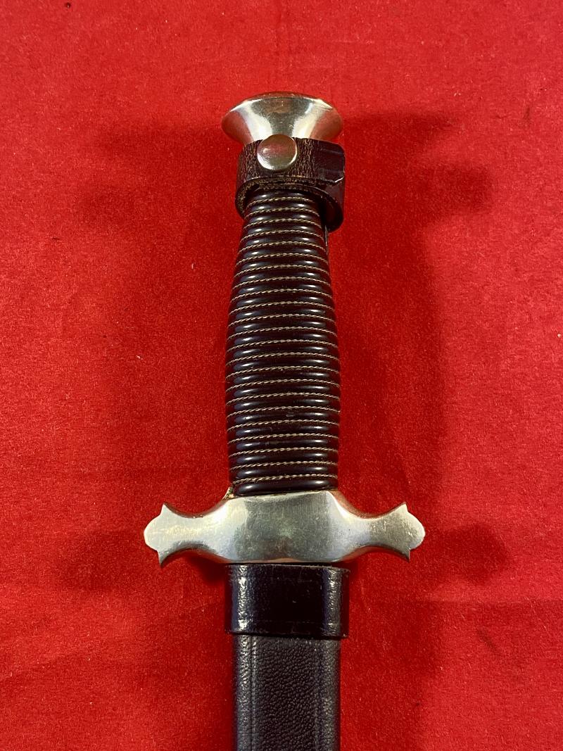 BOAS Militaria | Unusual Post WW2 German Dagger with Leather Scabbard ...