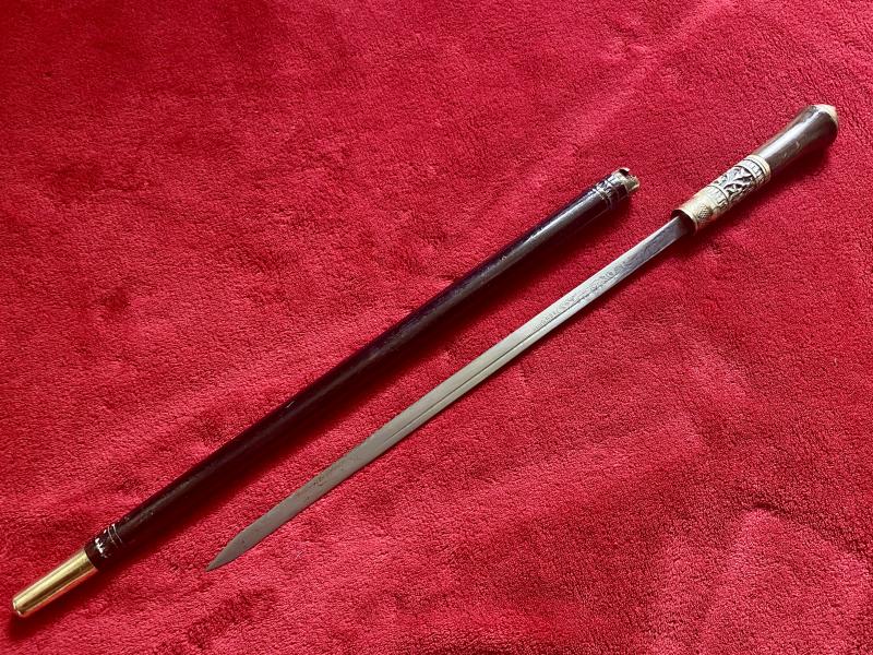 BOAS Militaria | Antique Indian Swagger Stick with Concealed Blade